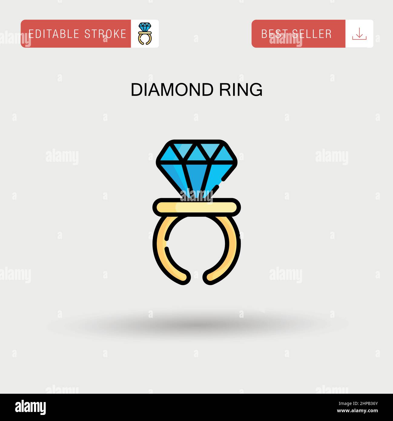 White diamond engagement ring icon Stock Vector Images - Alamy