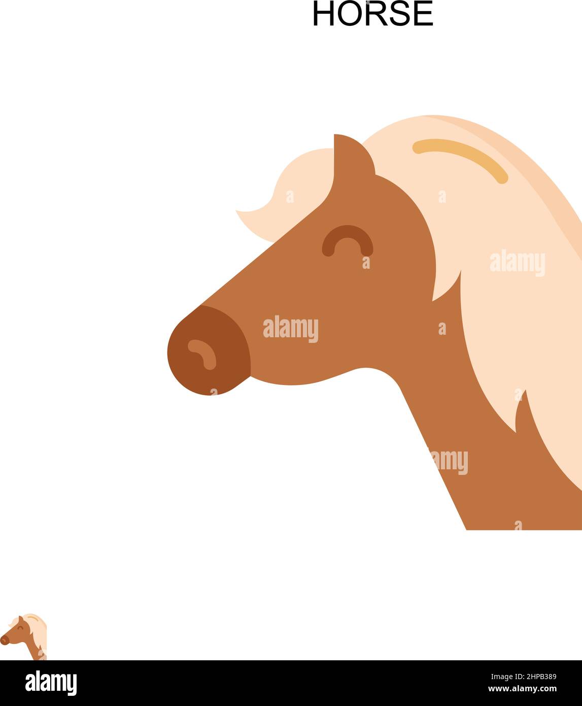 Horse Simple vector icon. Illustration symbol design template for web ...