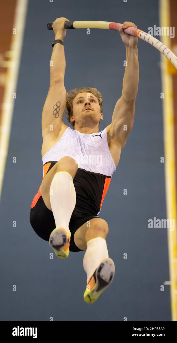 Ben Broeders of Belgium competing in the pole vault at the Muller ...