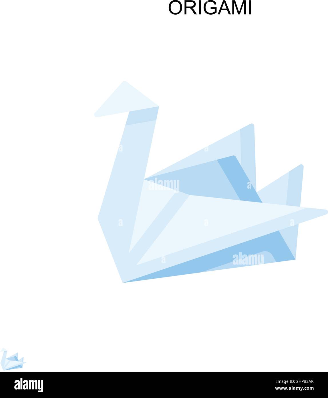 Origami Simple vector icon. Illustration symbol design template for web ...