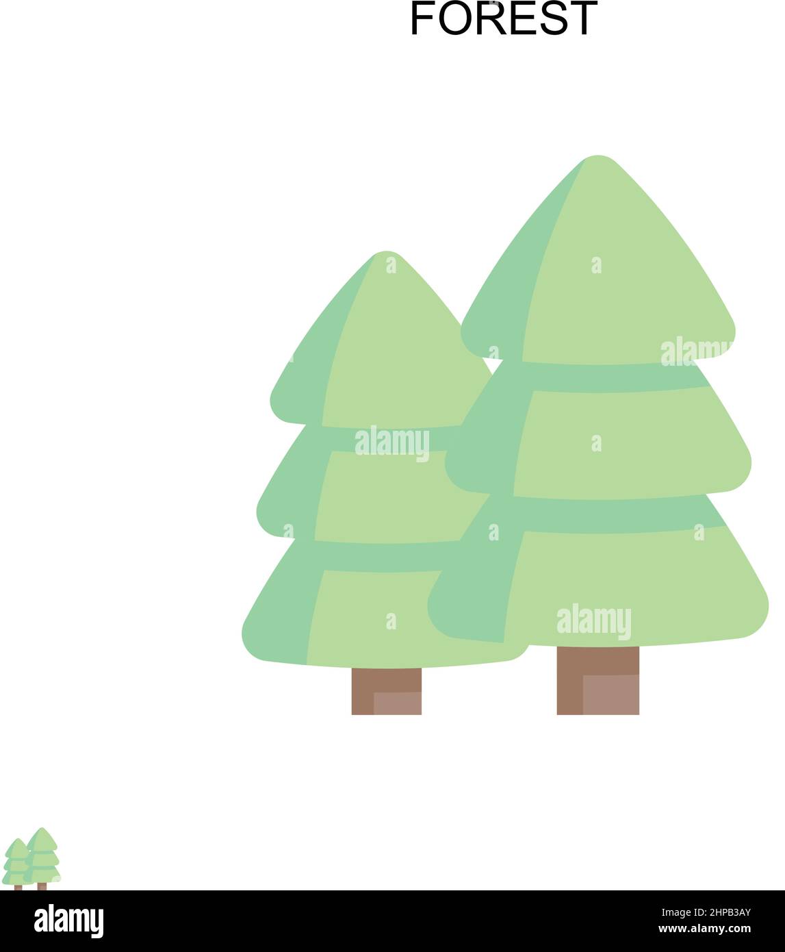 Forest Simple vector icon. Illustration symbol design template for web ...
