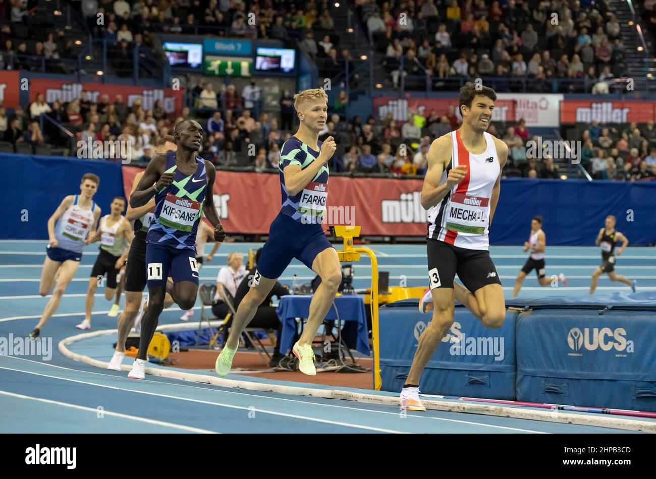 Abel Kipsang of Kenya, Robert Farken of Germany and Adel Mechaal of ...