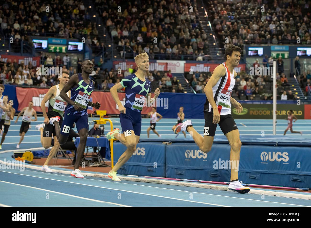 Abel Kipsang of Kenya, Robert Farken of Germany and Adel Mechaal of ...