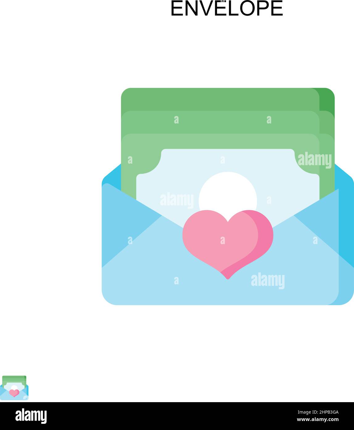 Envelope Simple vector icon. Illustration symbol design template for ...