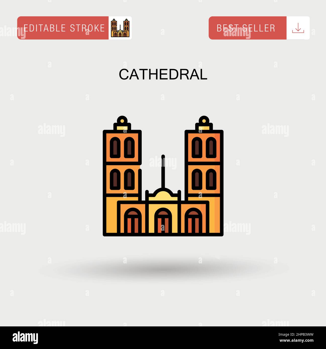 Cathedral Simple vector icon Stock Vector Image & Art - Alamy