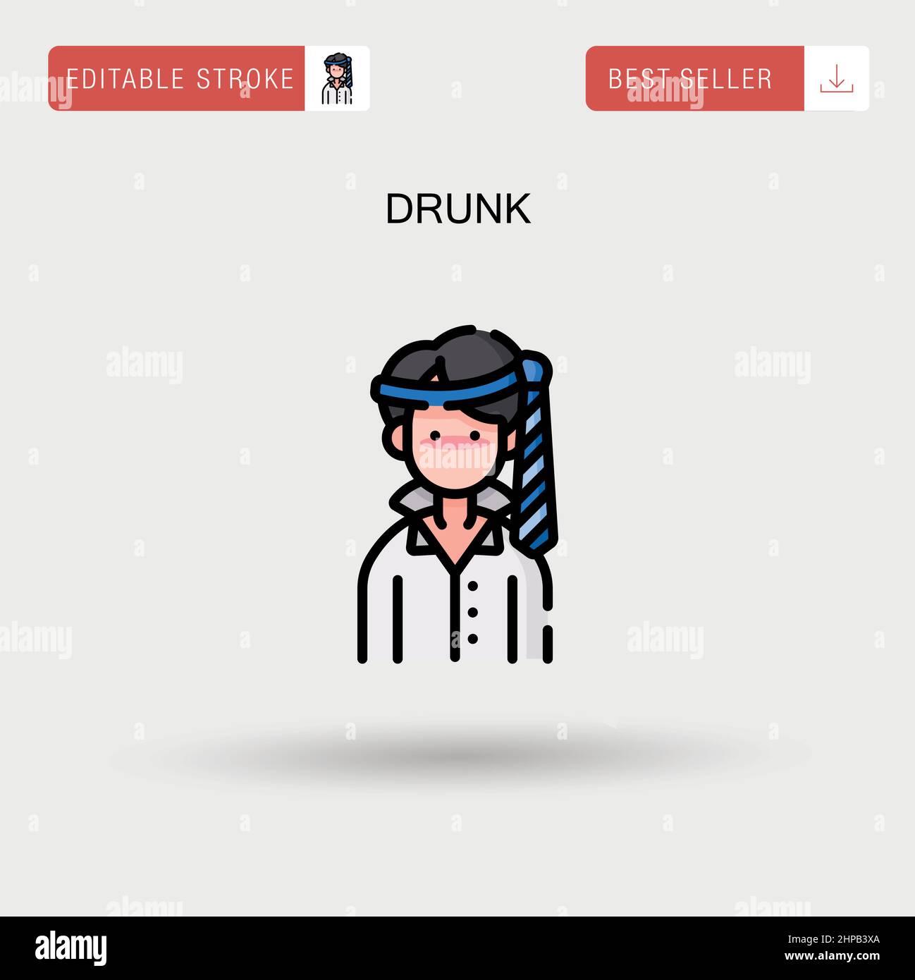 Vector illustration drunk man bottle hi-res stock photography and ...