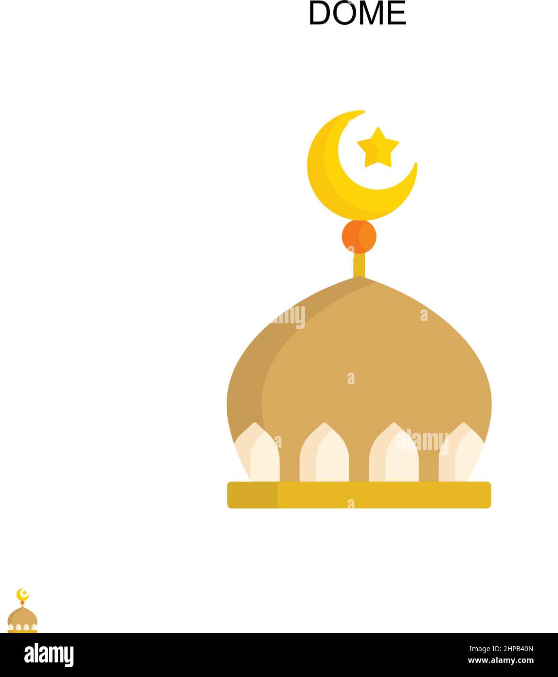 Dome Simple vector icon. Illustration symbol design template for web ...