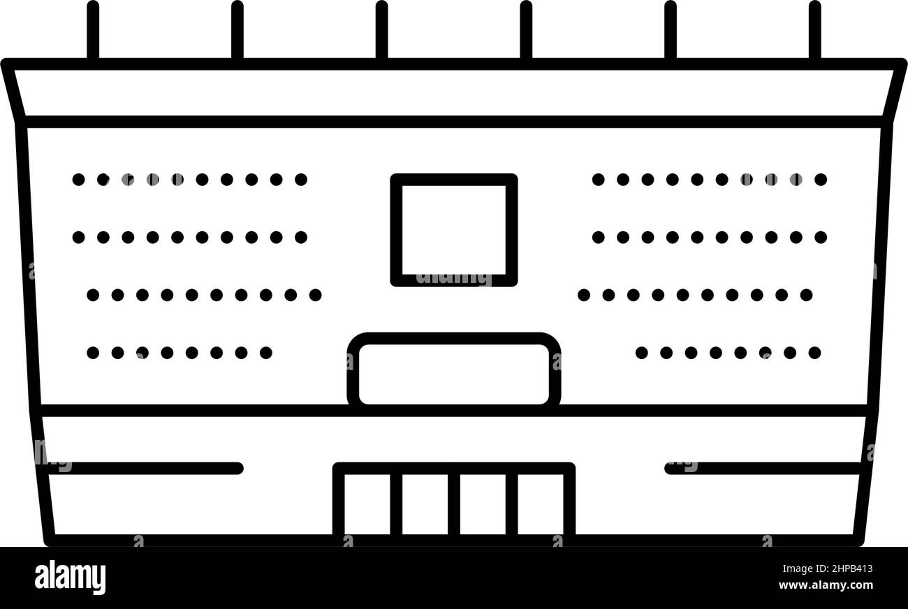 school building line icon vector illustration Stock Vector Image & Art ...