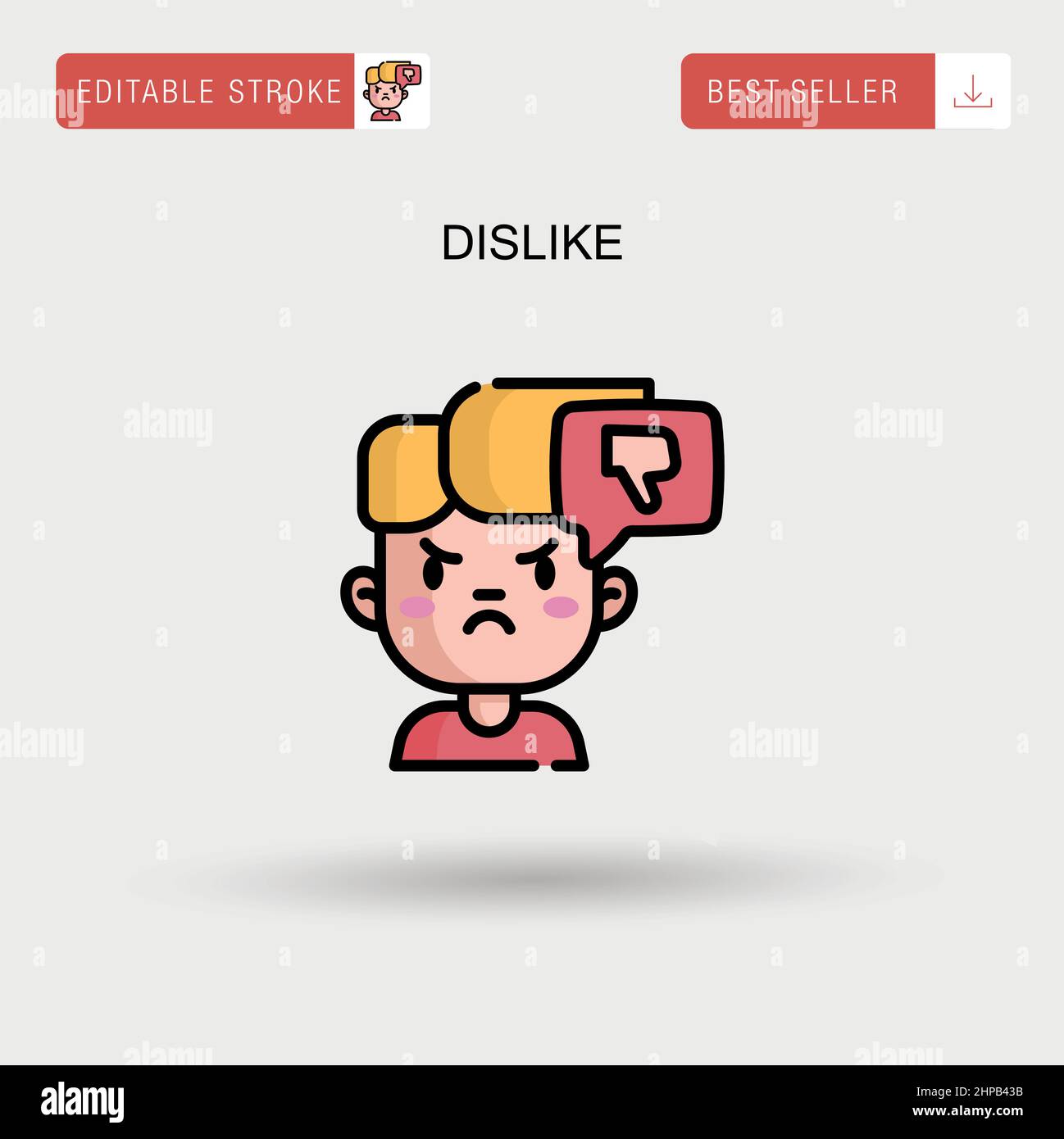 Negative dislike icon simple Stock Vector Images - Alamy