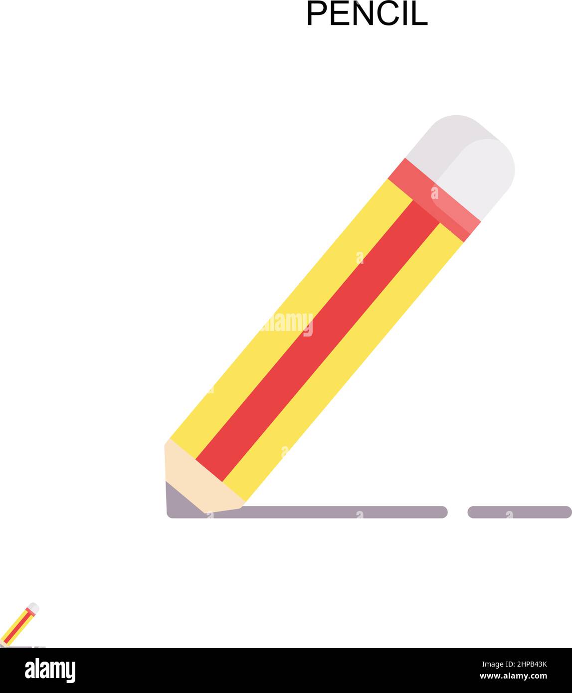Pencil Simple vector icon. Illustration symbol design template for web ...