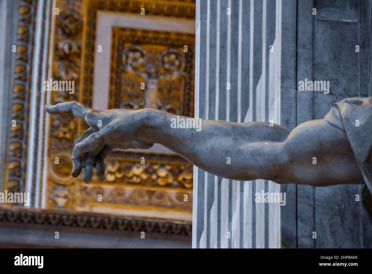 Hand of a statue in a church in Vatican City Stock Photo - Alamy