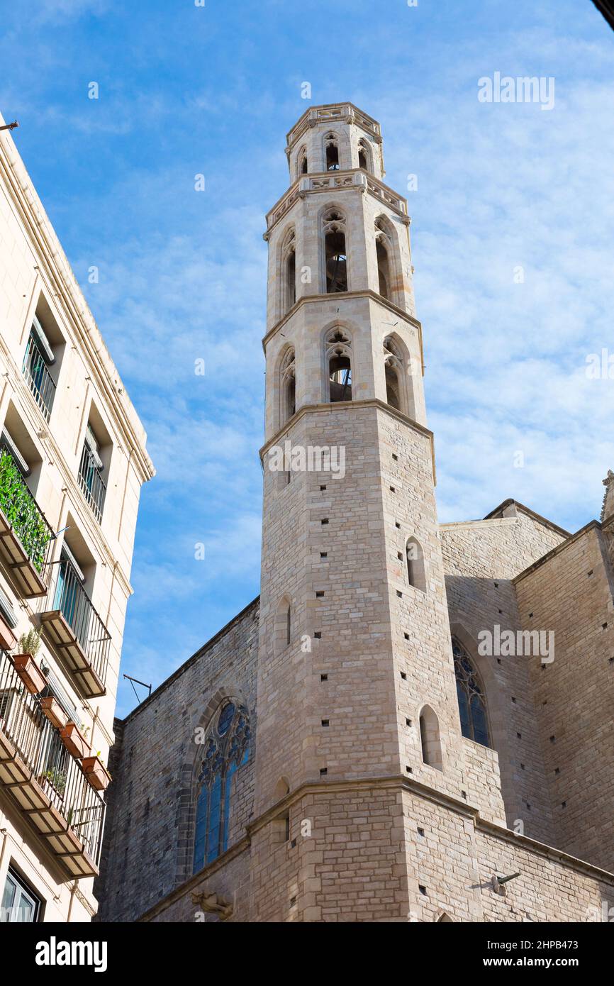 Santa Maria del Mar, Church in Barcelona's Gothic Quarter Stock Photo ...