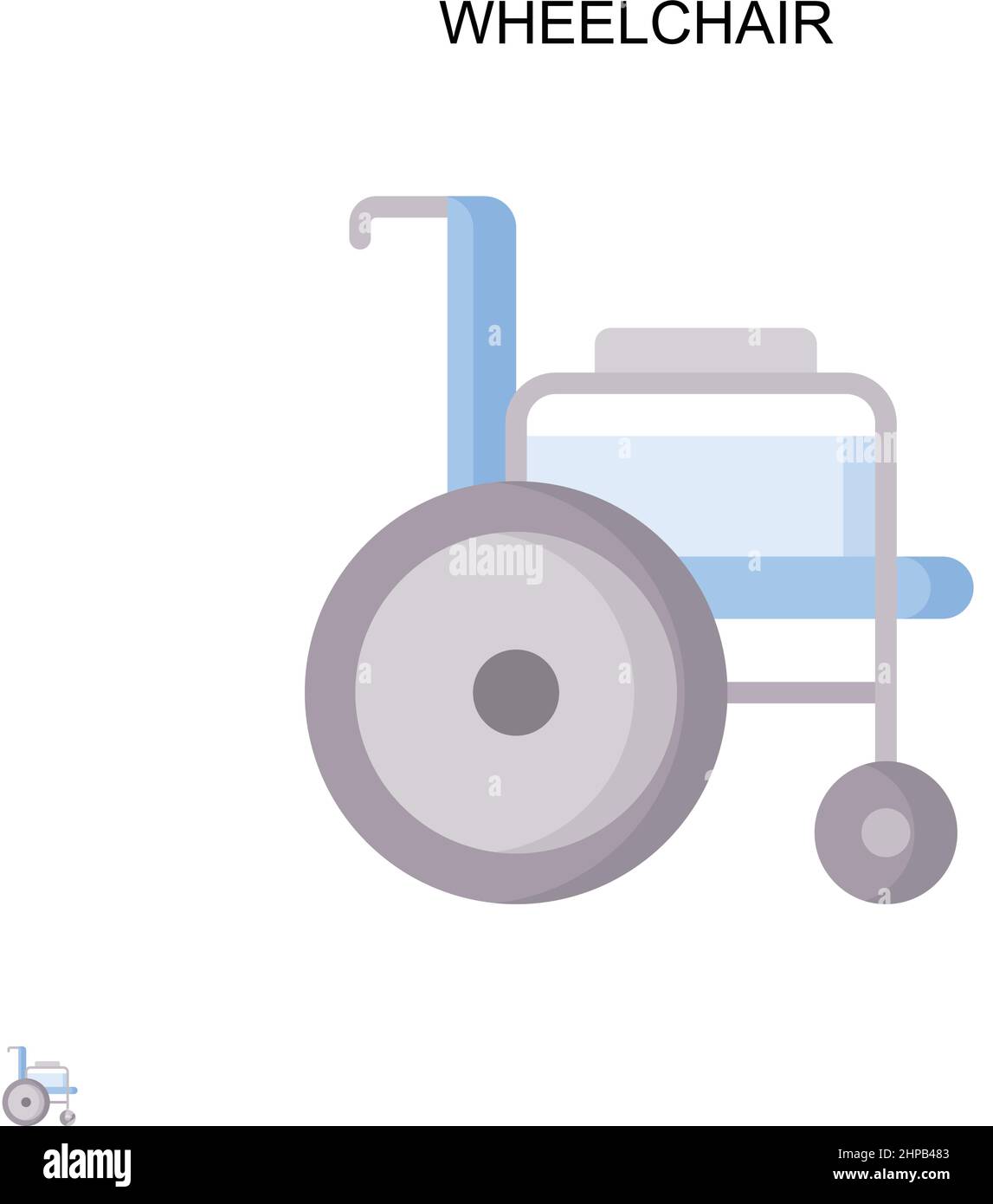 Wheelchair Simple vector icon. Illustration symbol design template for ...