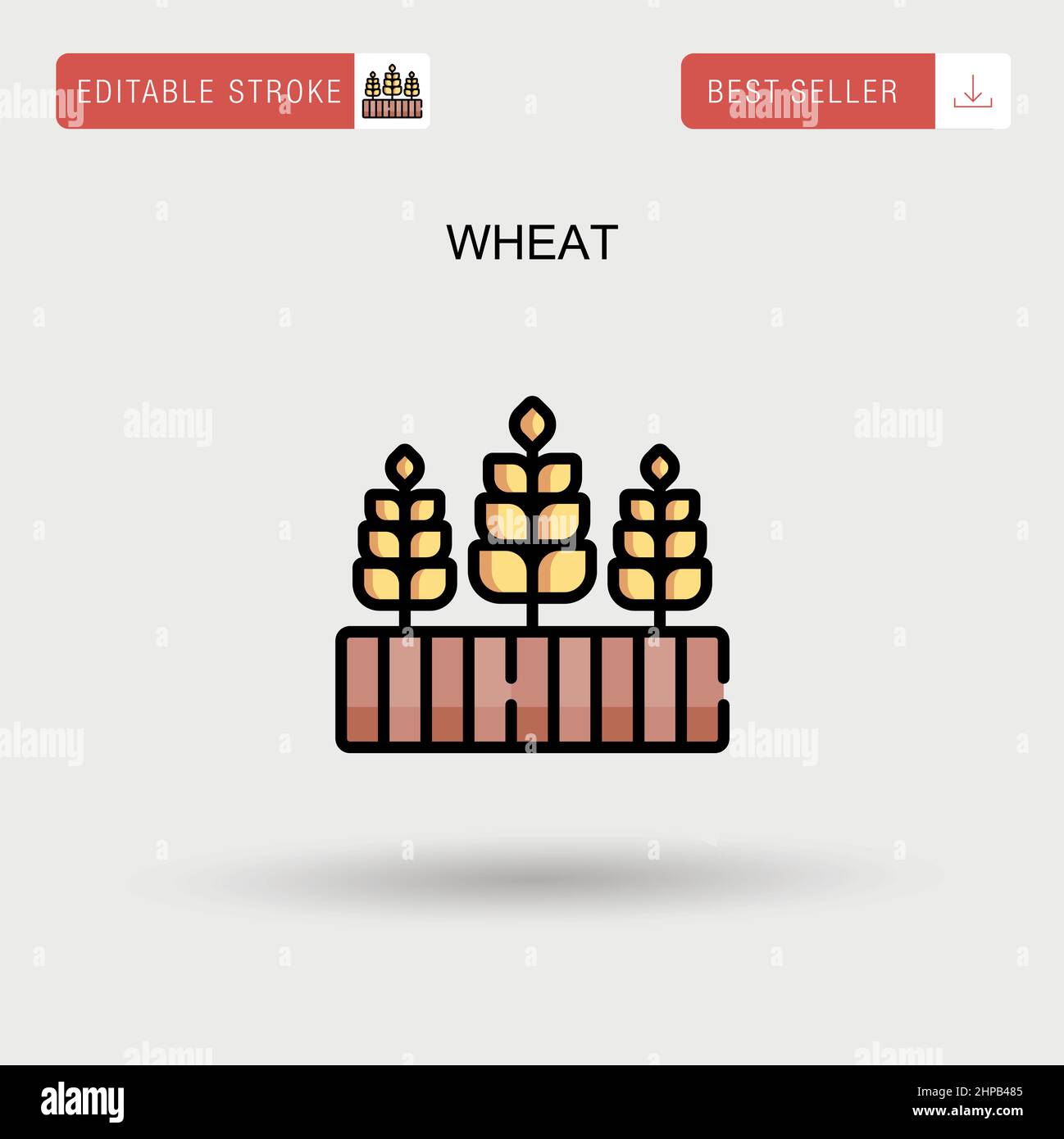 Wheat Simple vector icon Stock Vector Image & Art - Alamy