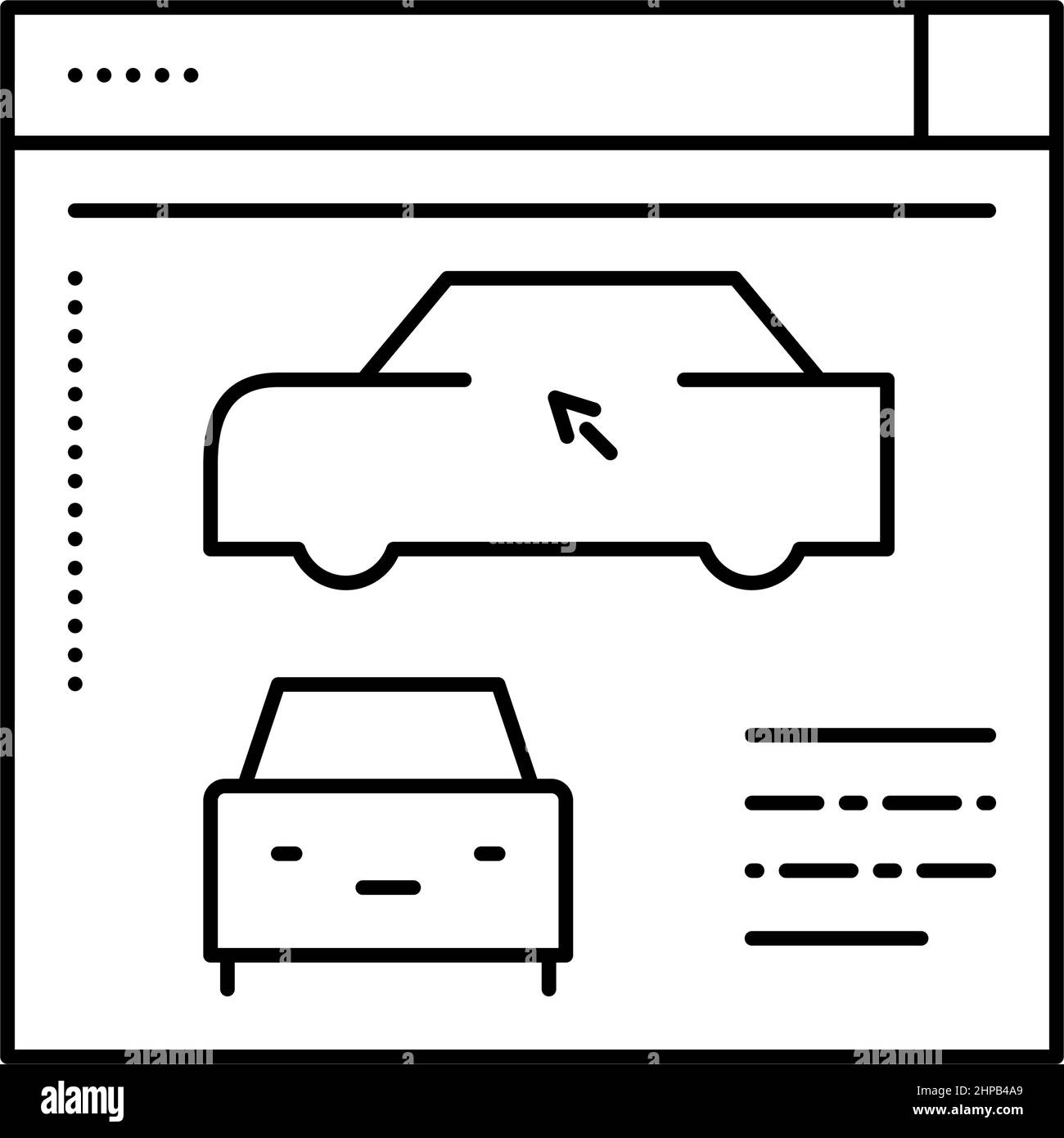 car modeling program line icon vector illustration Stock Vector Image ...