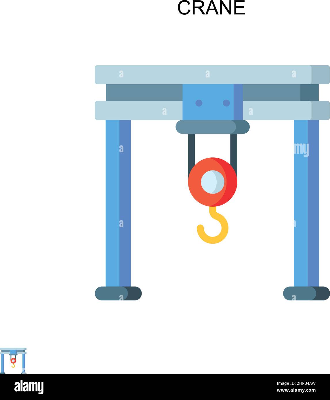 Crane Simple vector icon. Illustration symbol design template for web ...