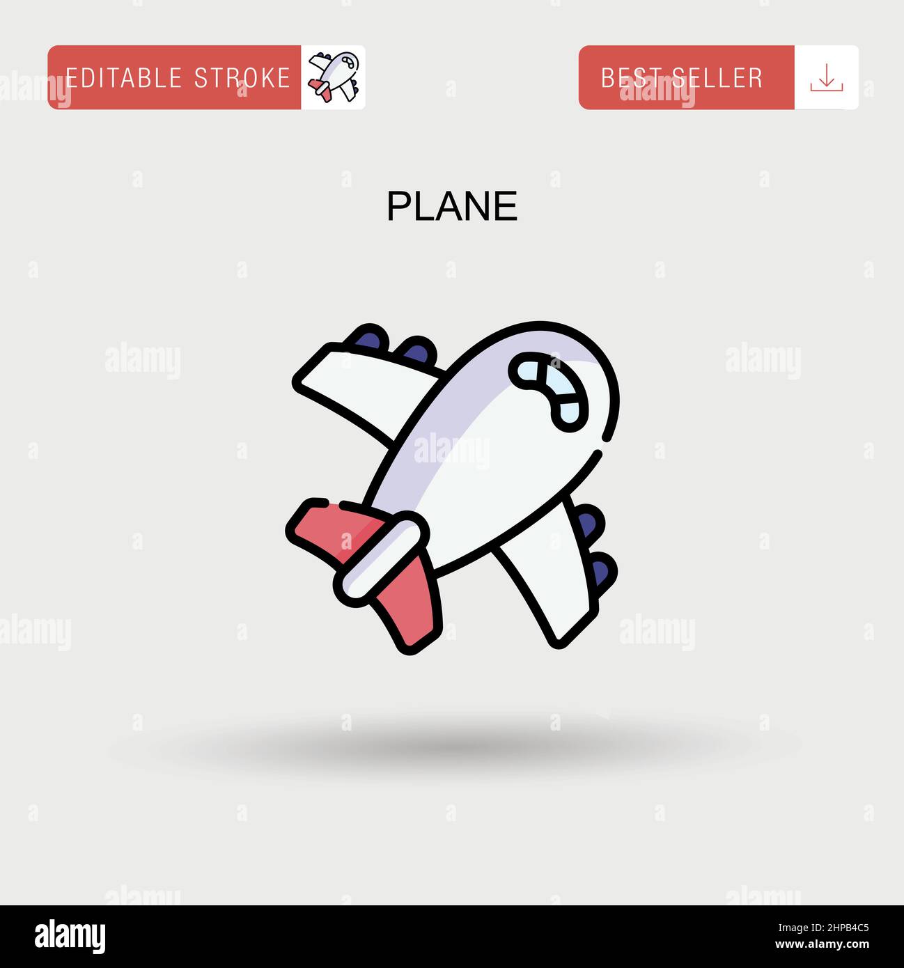 Plane Simple vector icon Stock Vector Image & Art - Alamy