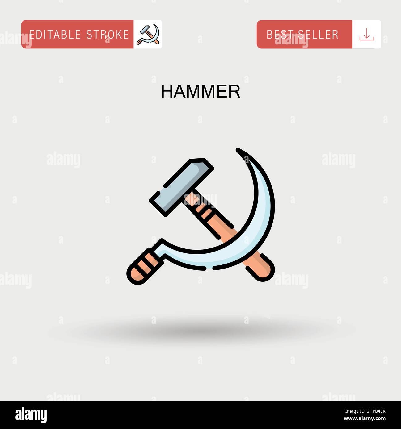 Hammer Simple vector icon Stock Vector Image & Art - Alamy