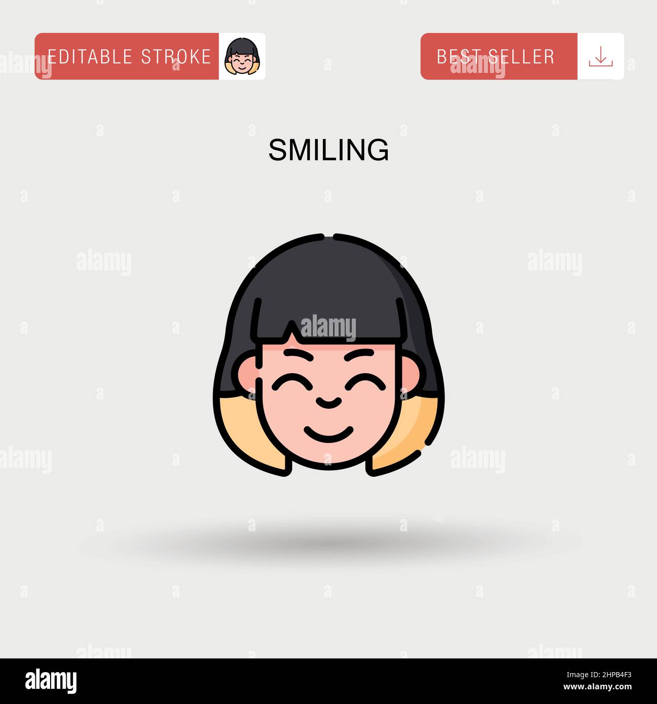Smiling Simple vector icon Stock Vector Image & Art - Alamy