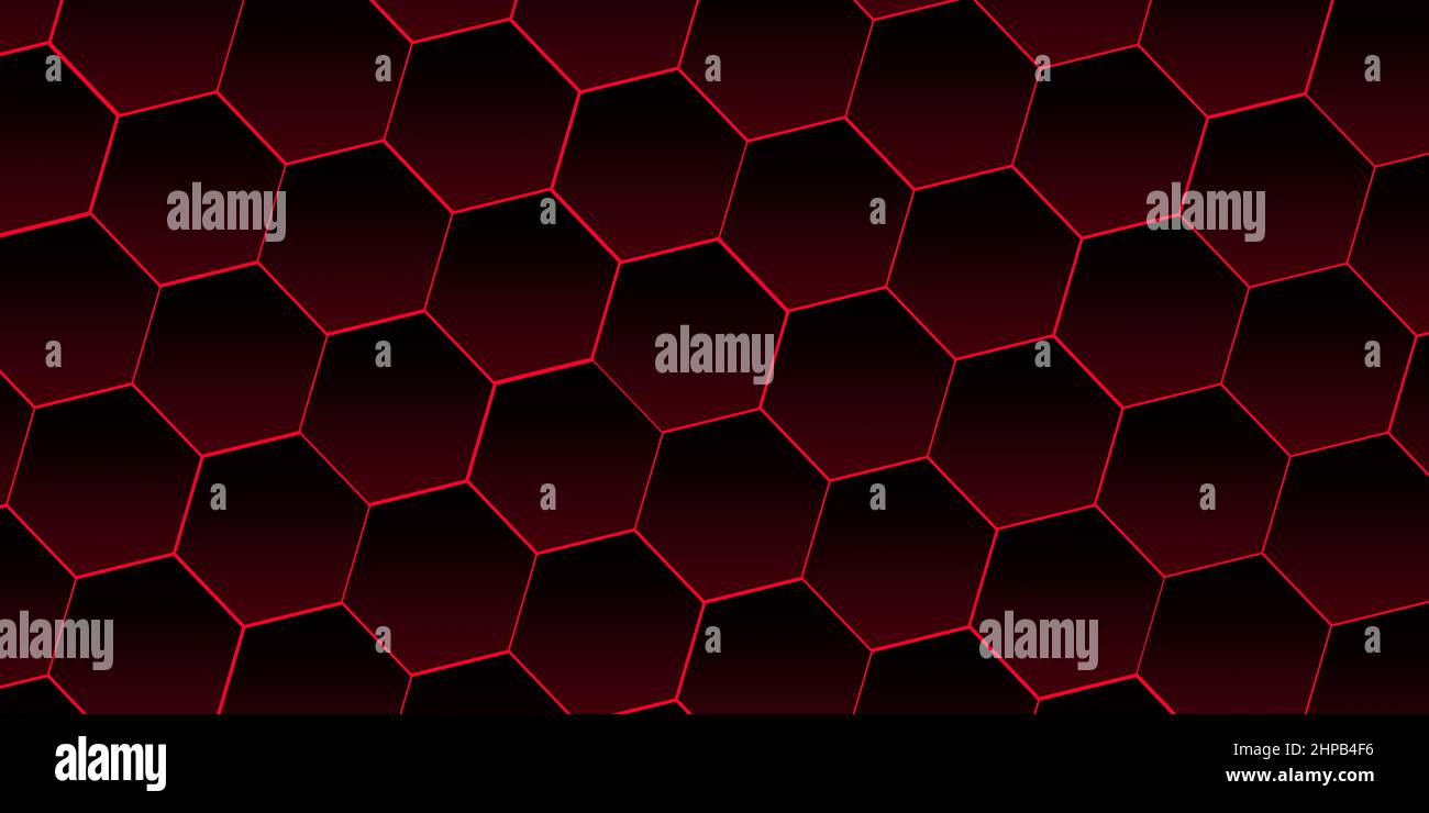 Red Hexagon Pattern