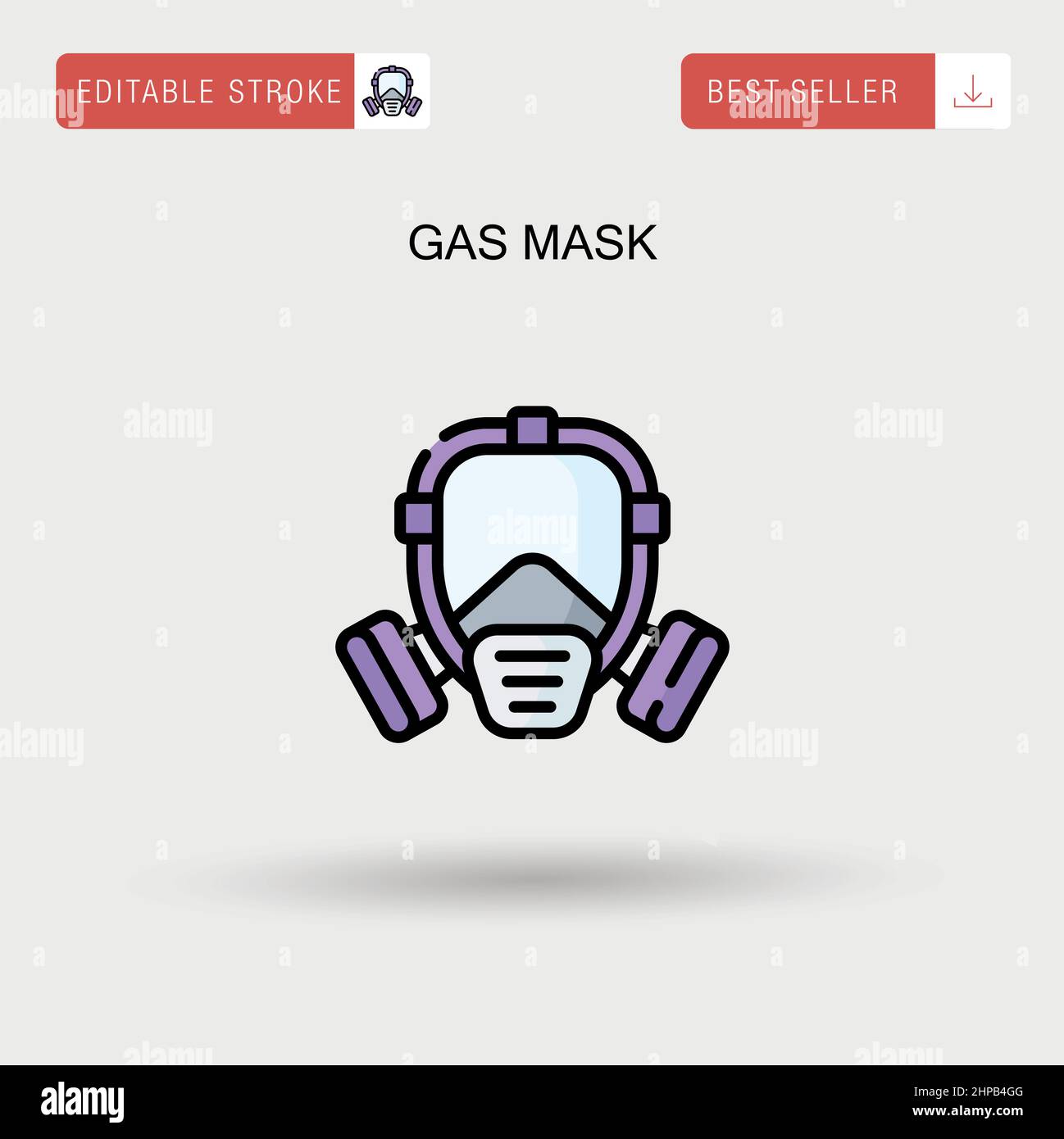 Gas mask Simple vector icon Stock Vector Image & Art - Alamy