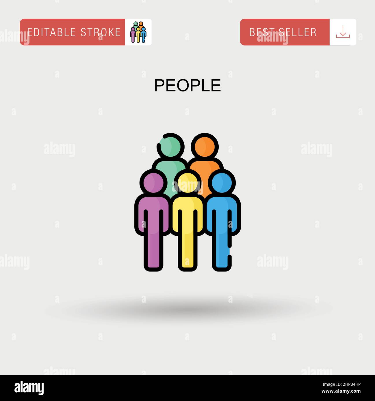 People Simple vector icon Stock Vector Image & Art - Alamy