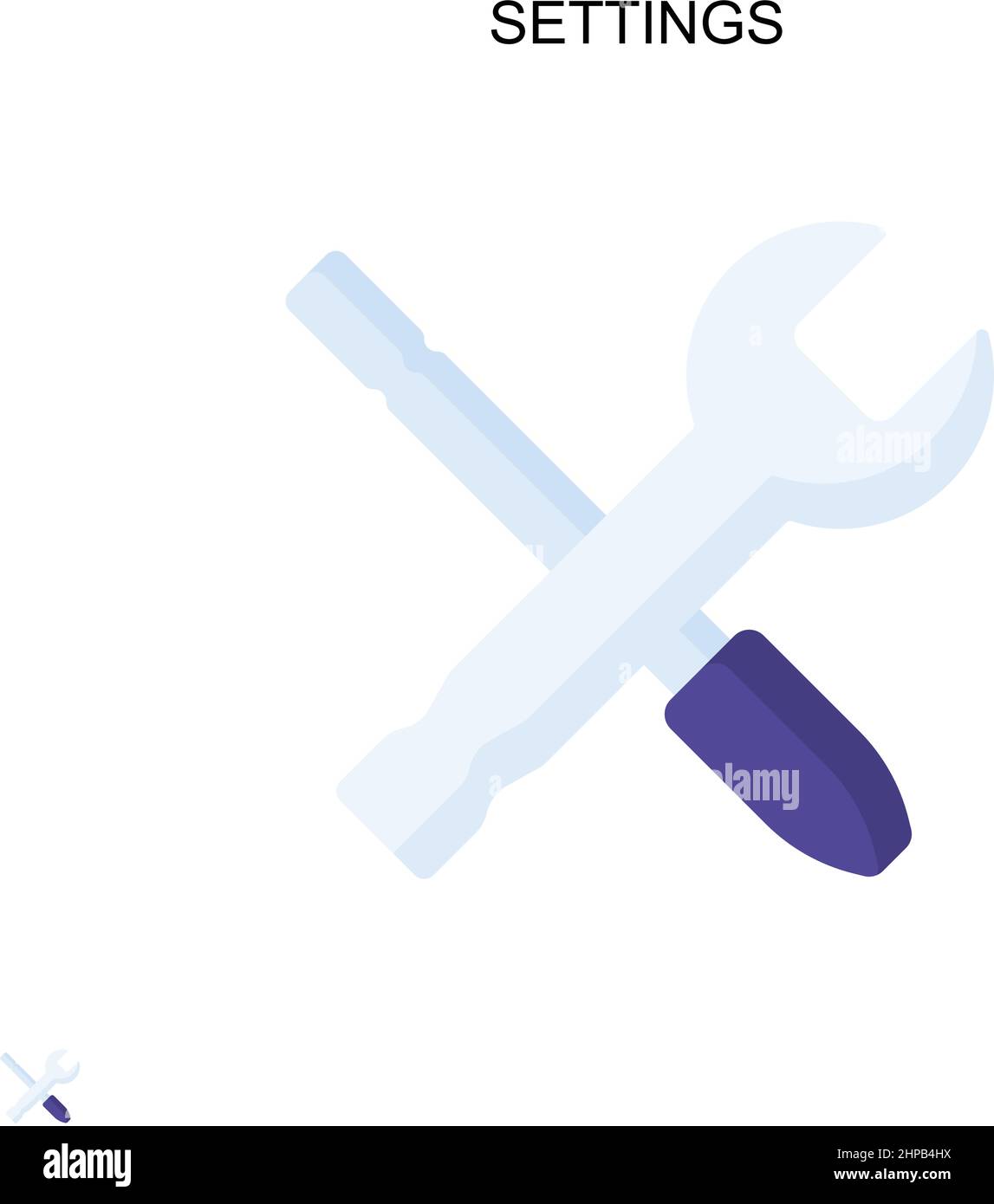 Settings Simple vector icon. Illustration symbol design template for ...