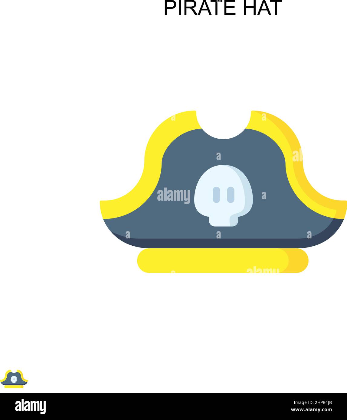 Pirate hat Simple vector icon. Illustration symbol design template for ...