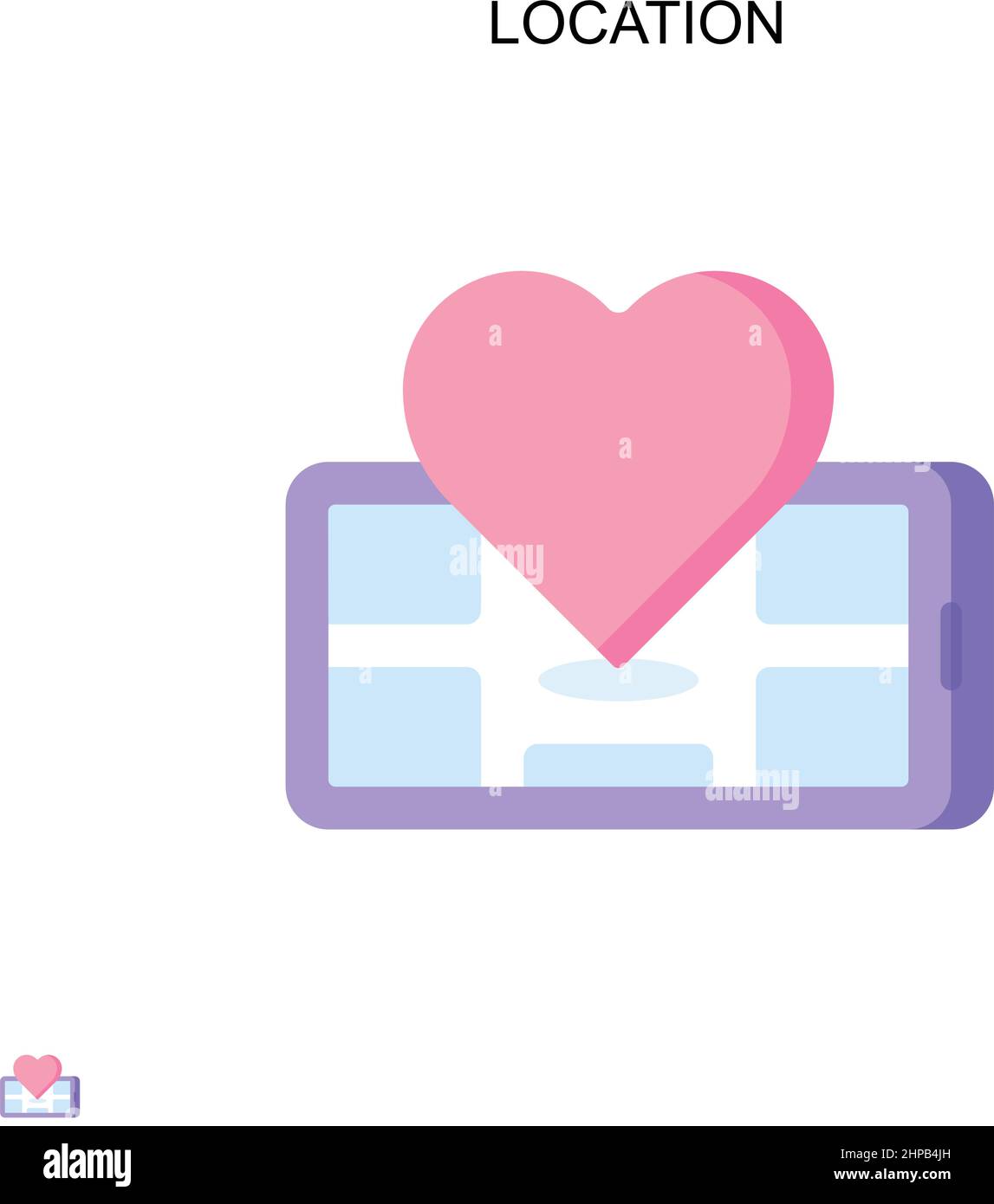 Location Simple vector icon. Illustration symbol design template for ...