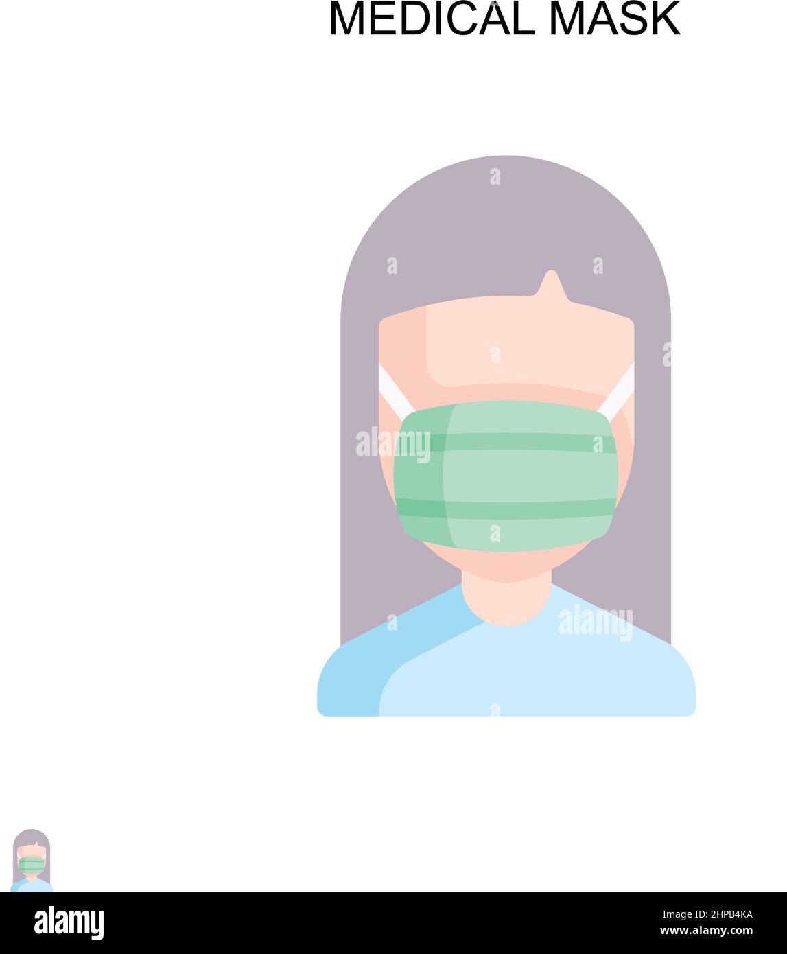 Medical mask Simple vector icon. Illustration symbol design template ...