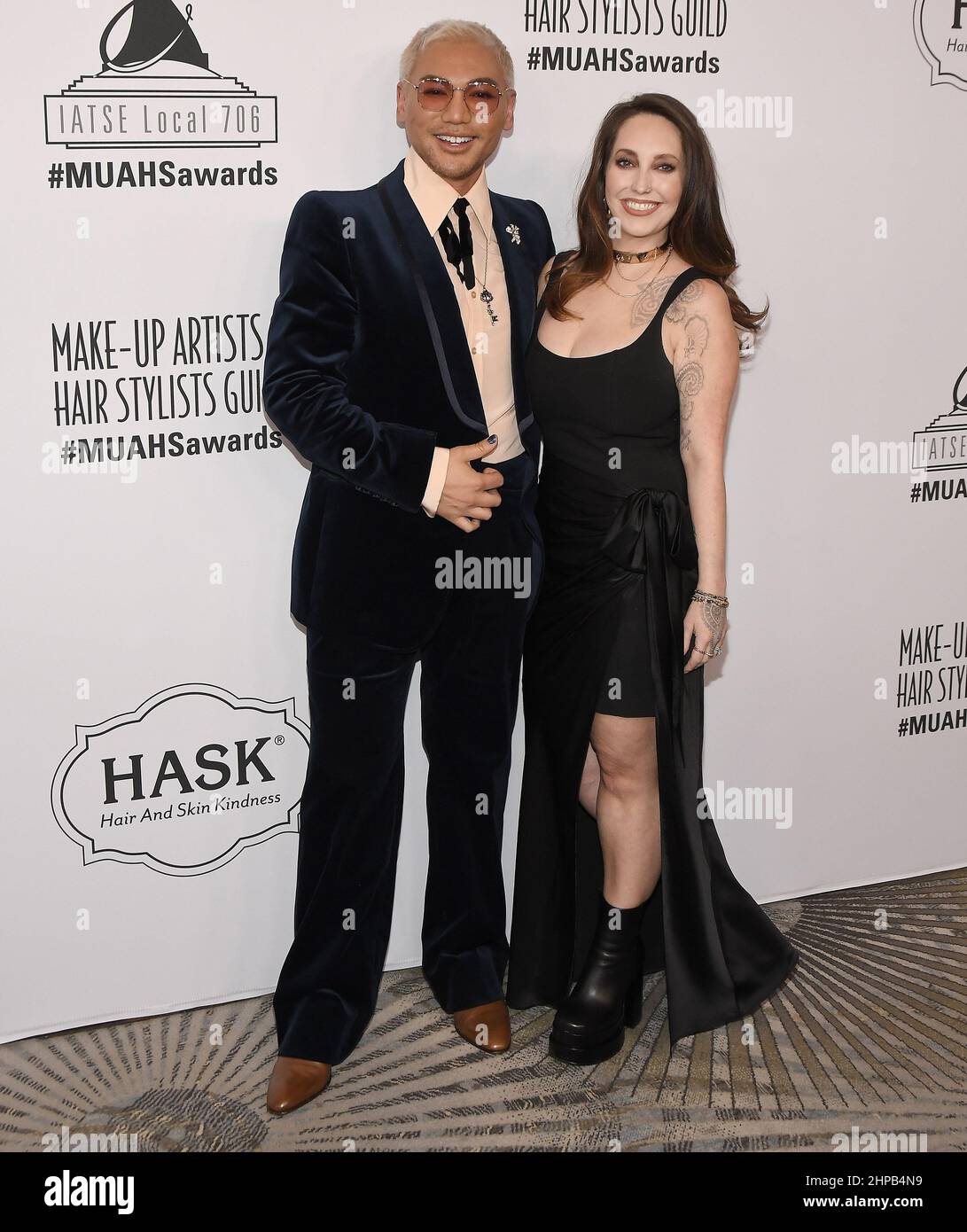 (L-R) Frederic Aspiras and Sarah Tanno arrives at the 9th Annual Make ...