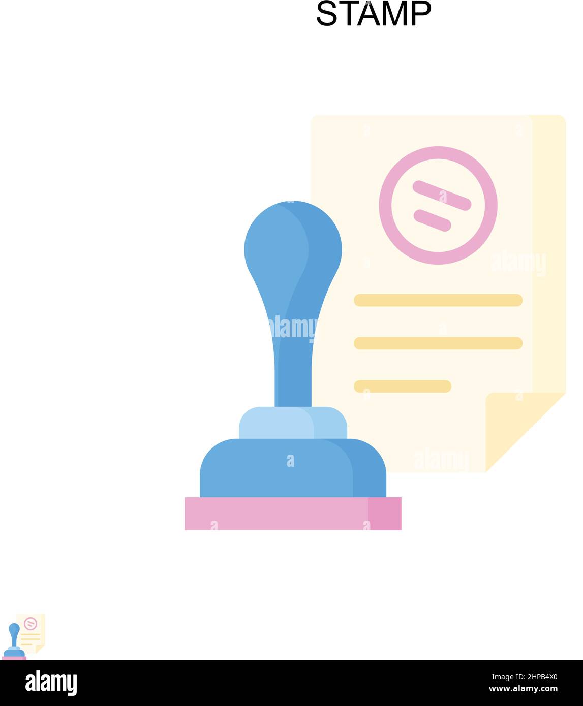 Stamp Simple vector icon. Illustration symbol design template for web ...