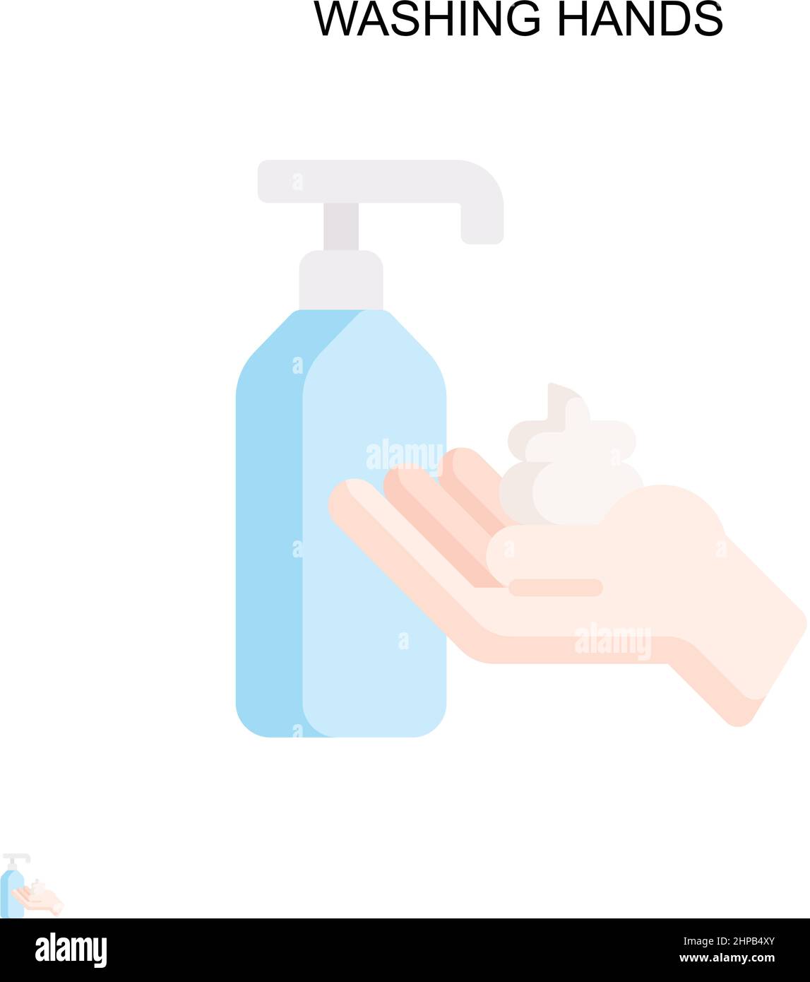 Washing hands Simple vector icon. Illustration symbol design template ...