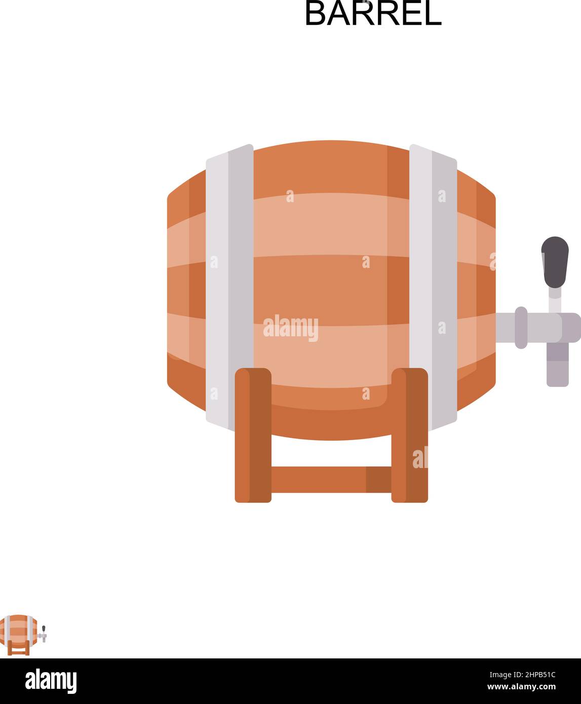 Barrel Simple vector icon. Illustration symbol design template for web ...