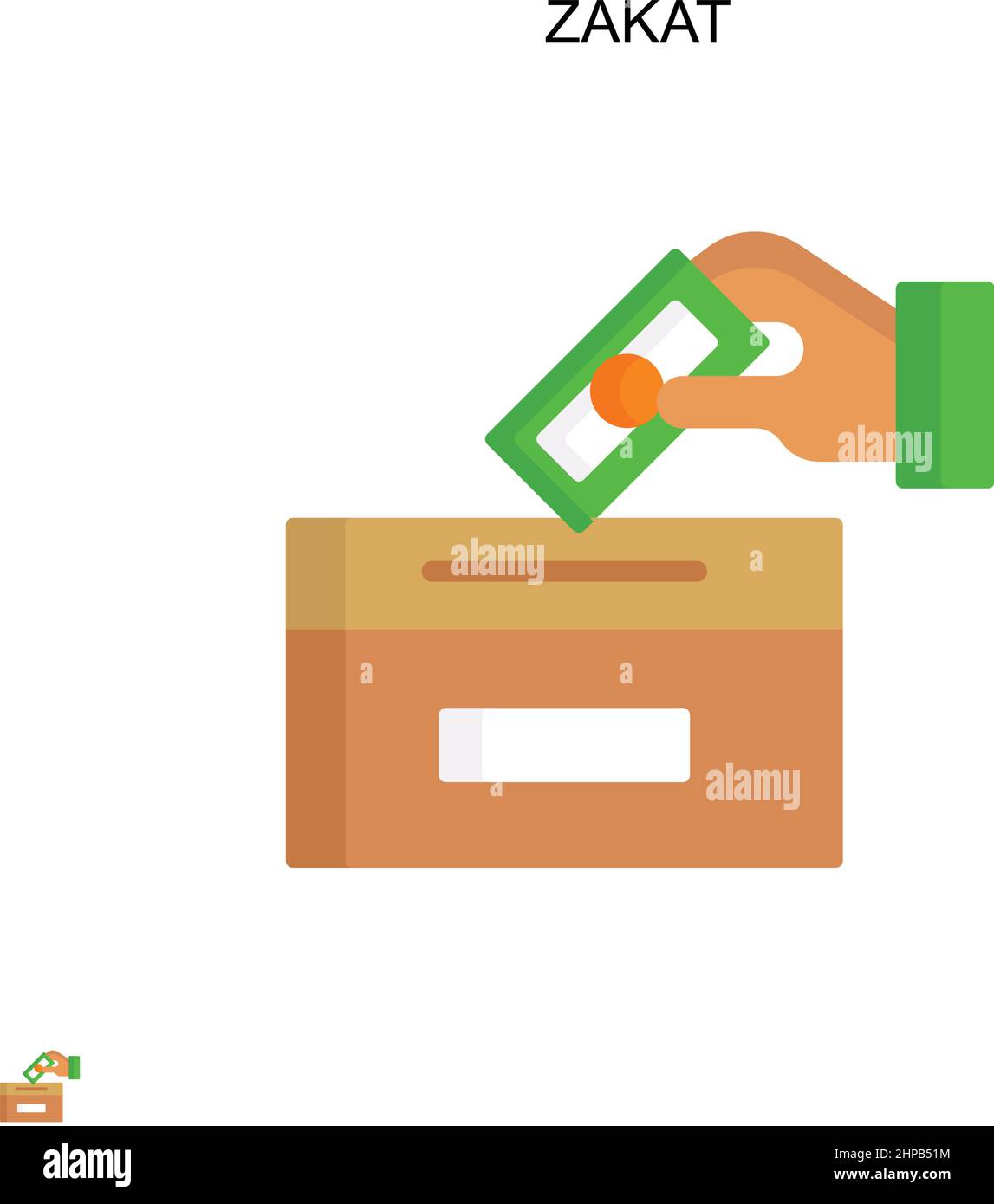 Zakat Simple vector icon. Illustration symbol design template for web ...
