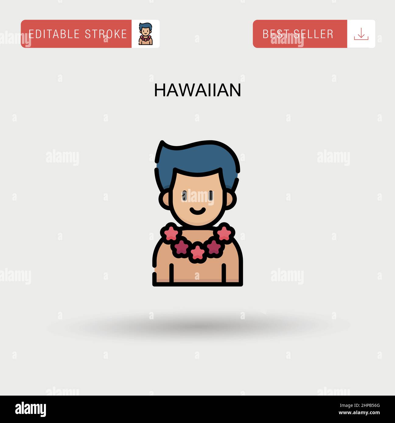 Hawaiian Simple vector icon Stock Vector Image & Art - Alamy