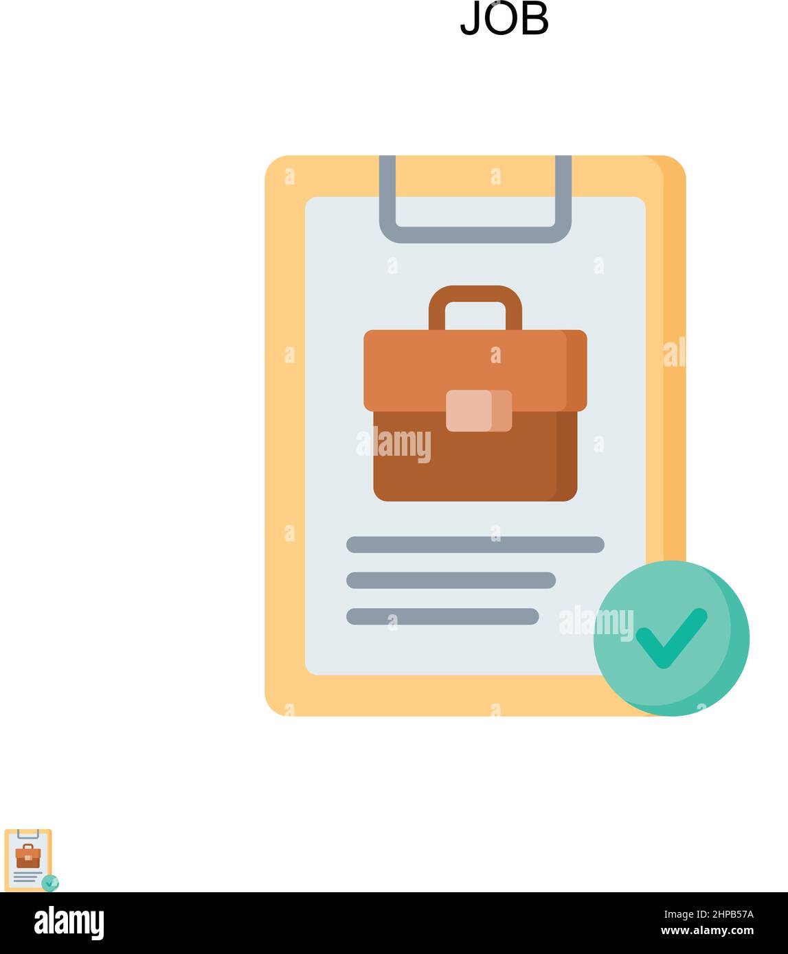 Job Simple vector icon. Illustration symbol design template for web ...