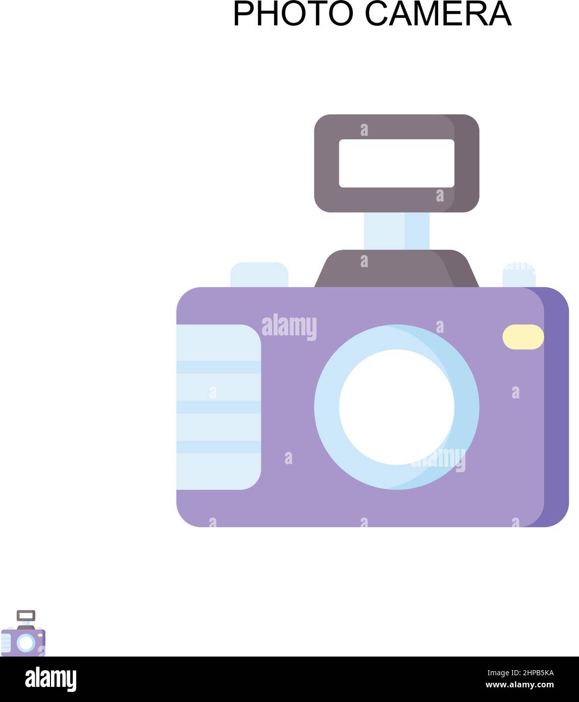 Photo camera Simple vector icon. Illustration symbol design template ...