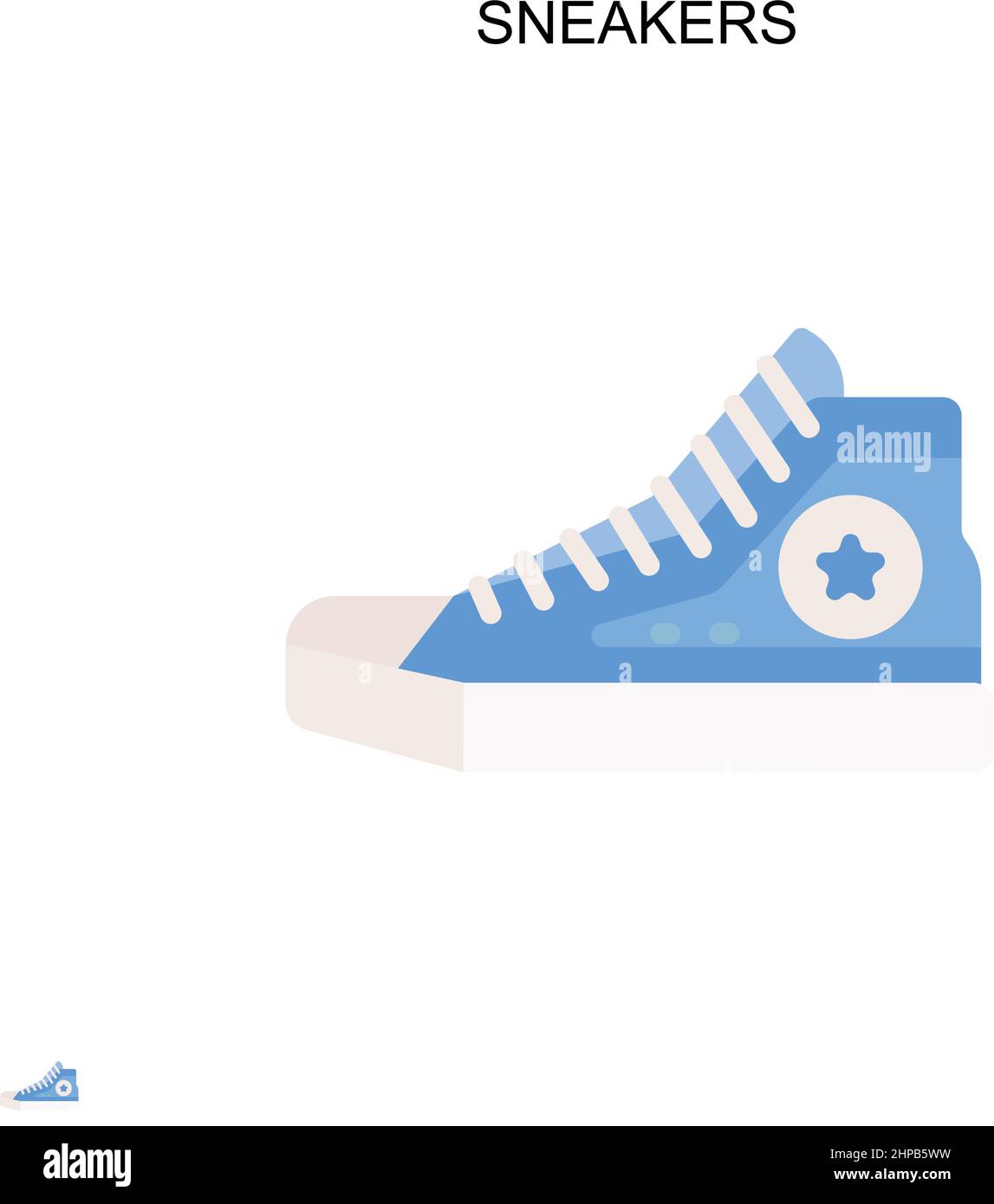 Sneakers Simple vector icon. Illustration symbol design template for ...