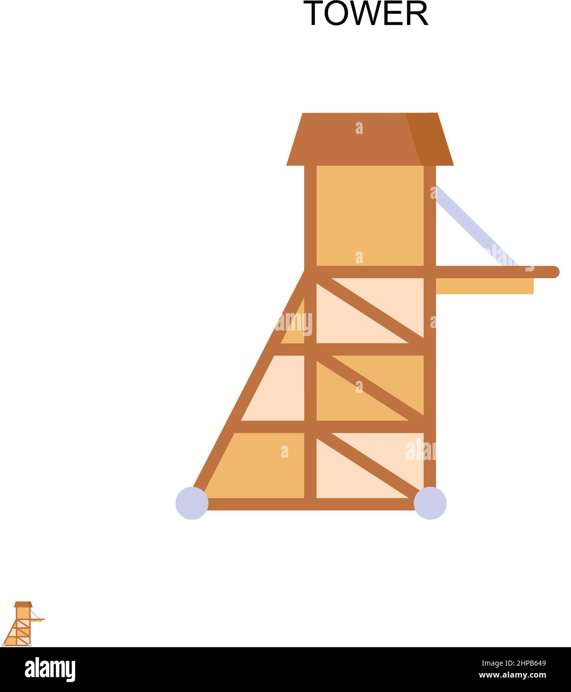 Tower Simple vector icon. Illustration symbol design template for web ...