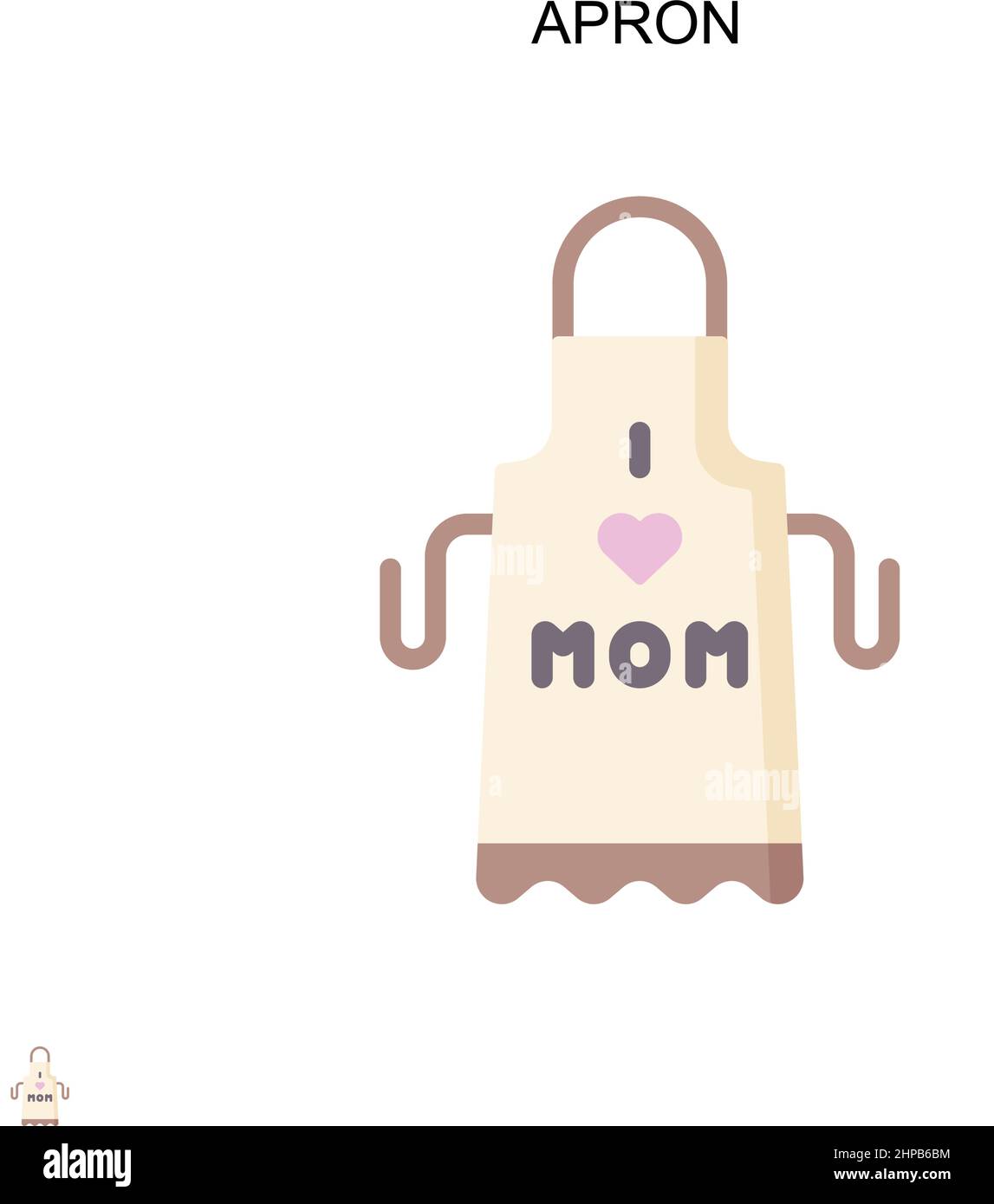 Apron Simple vector icon. Illustration symbol design template for web ...