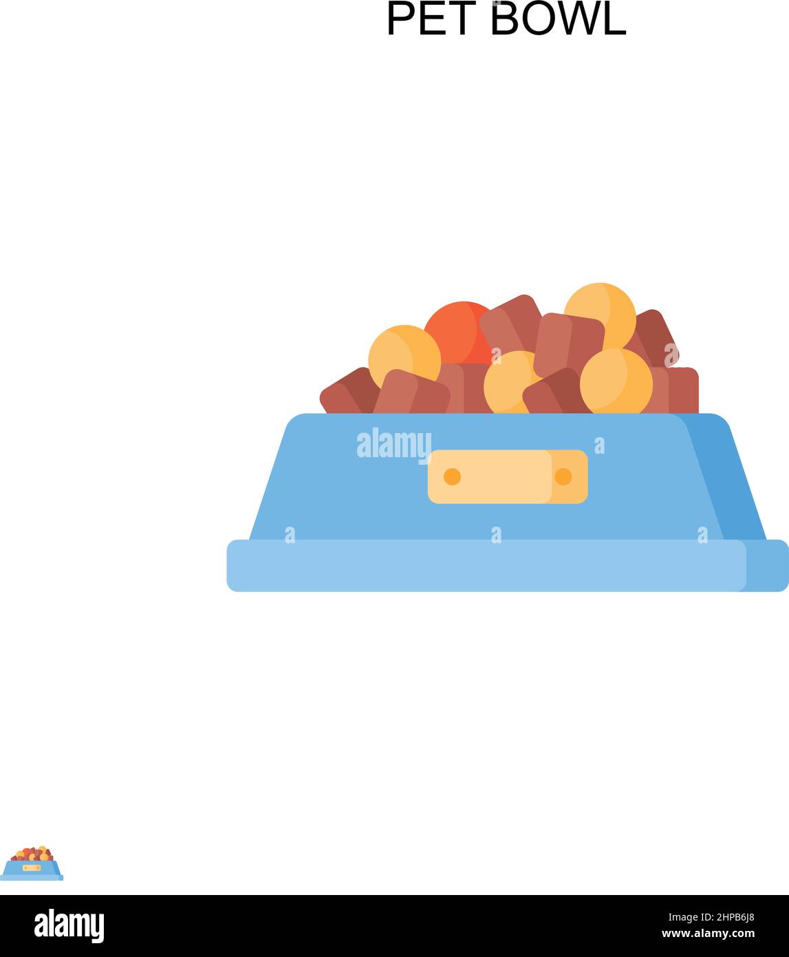 Pet bowl Simple vector icon. Illustration symbol design template for ...