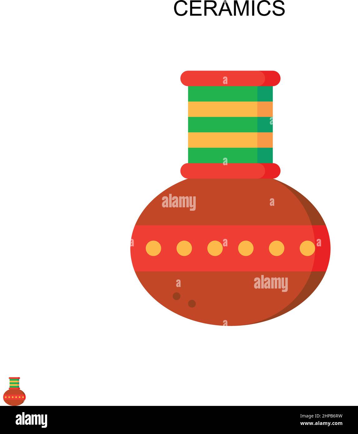 Ceramics Simple vector icon. Illustration symbol design template for ...