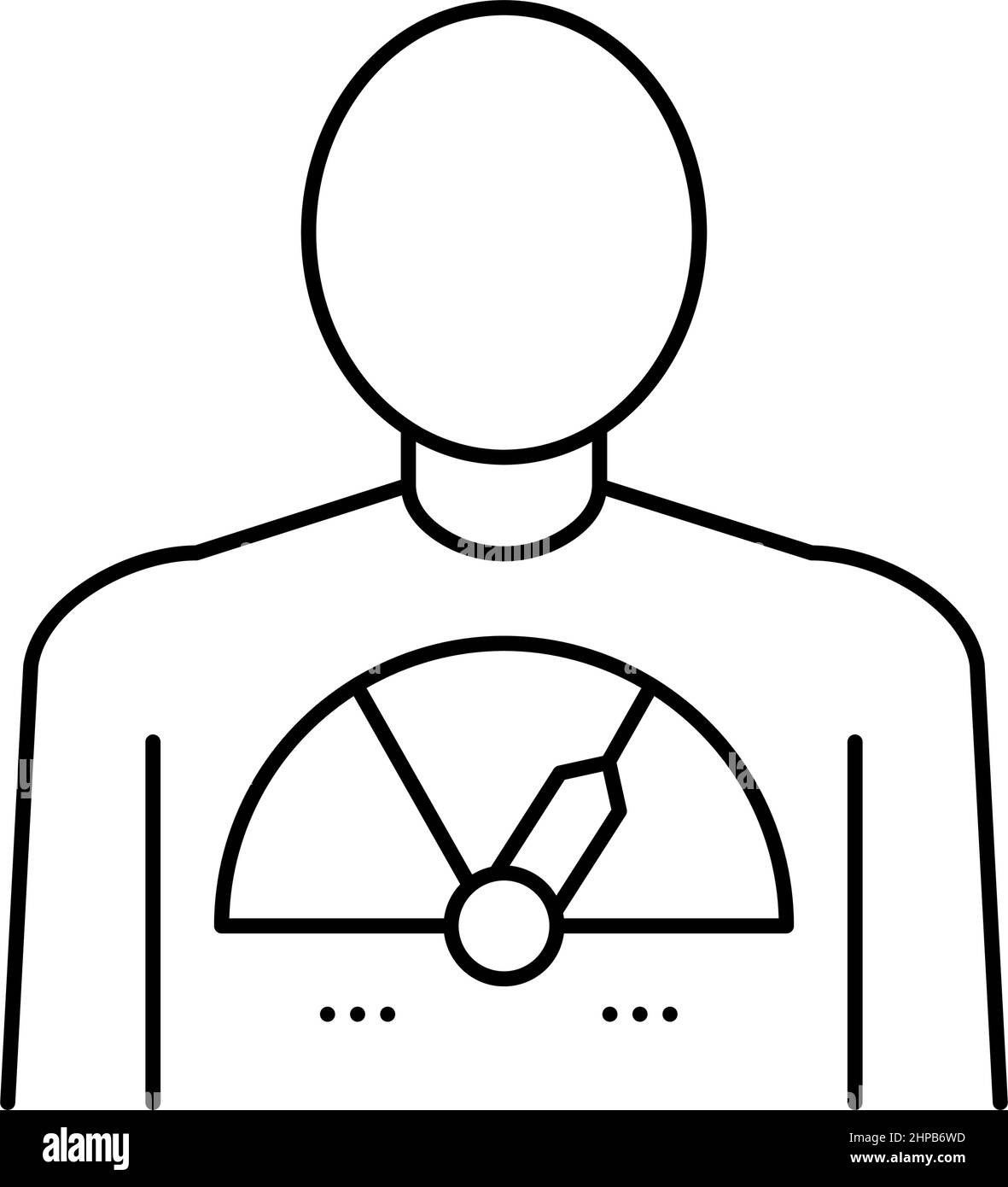 human full energy line icon vector illustration Stock Vector Image ...