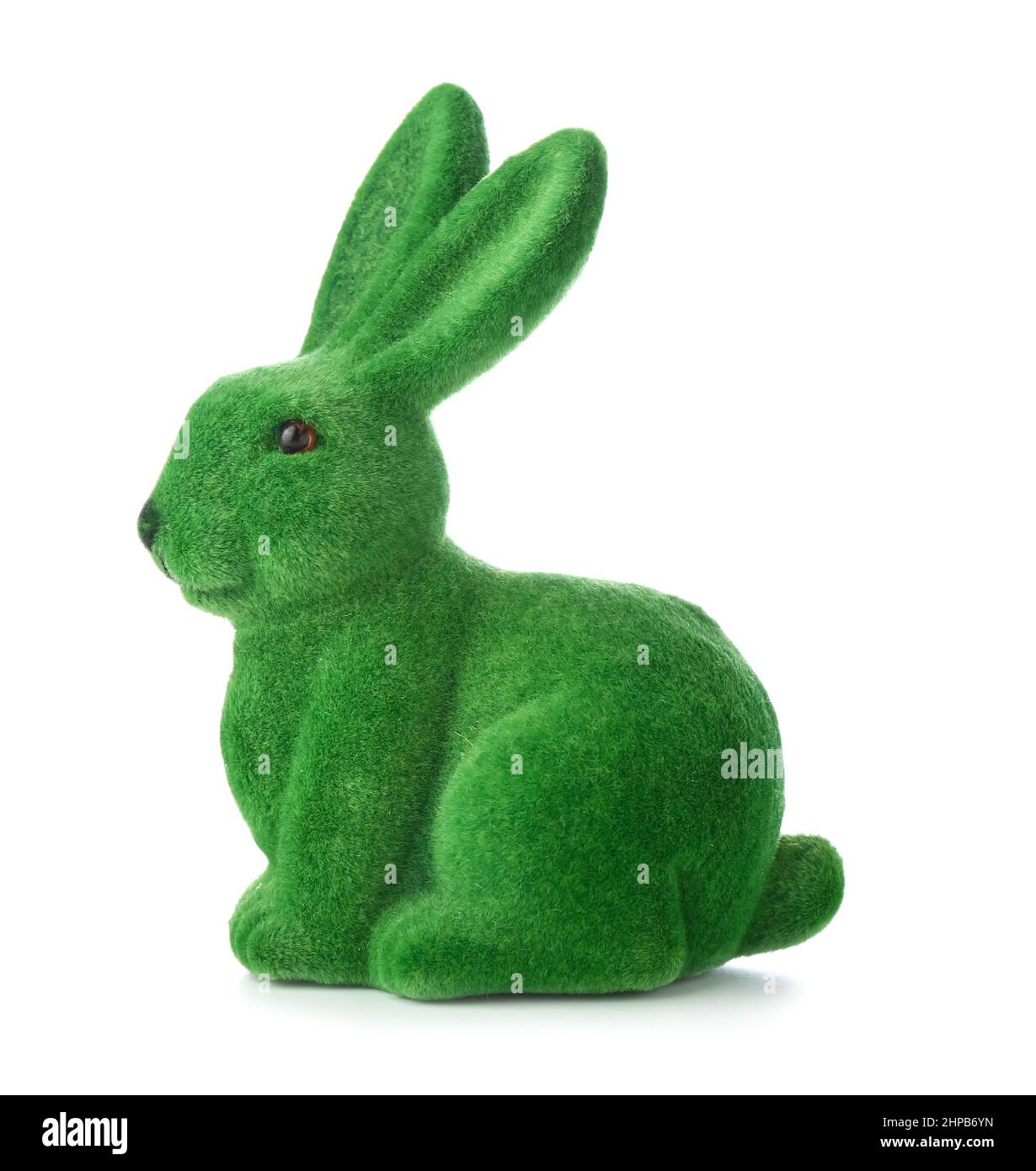 Green Easter bunny on white background Stock Photo - Alamy