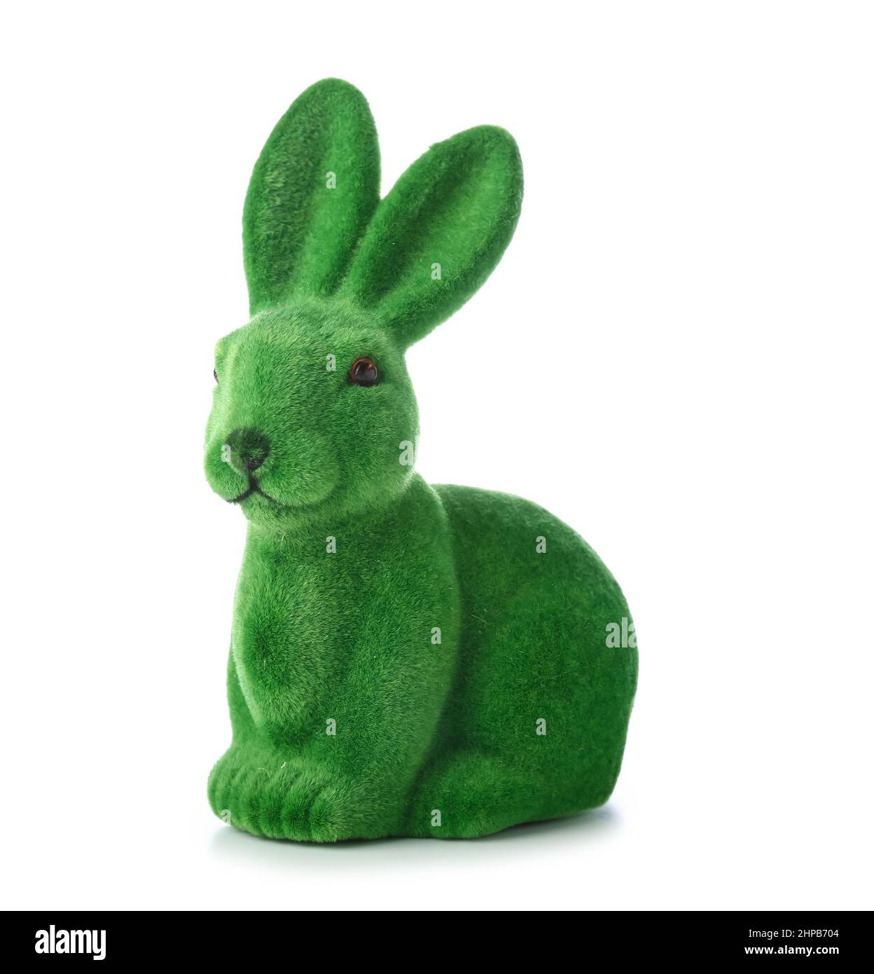 Green Easter bunny on white background Stock Photo - Alamy