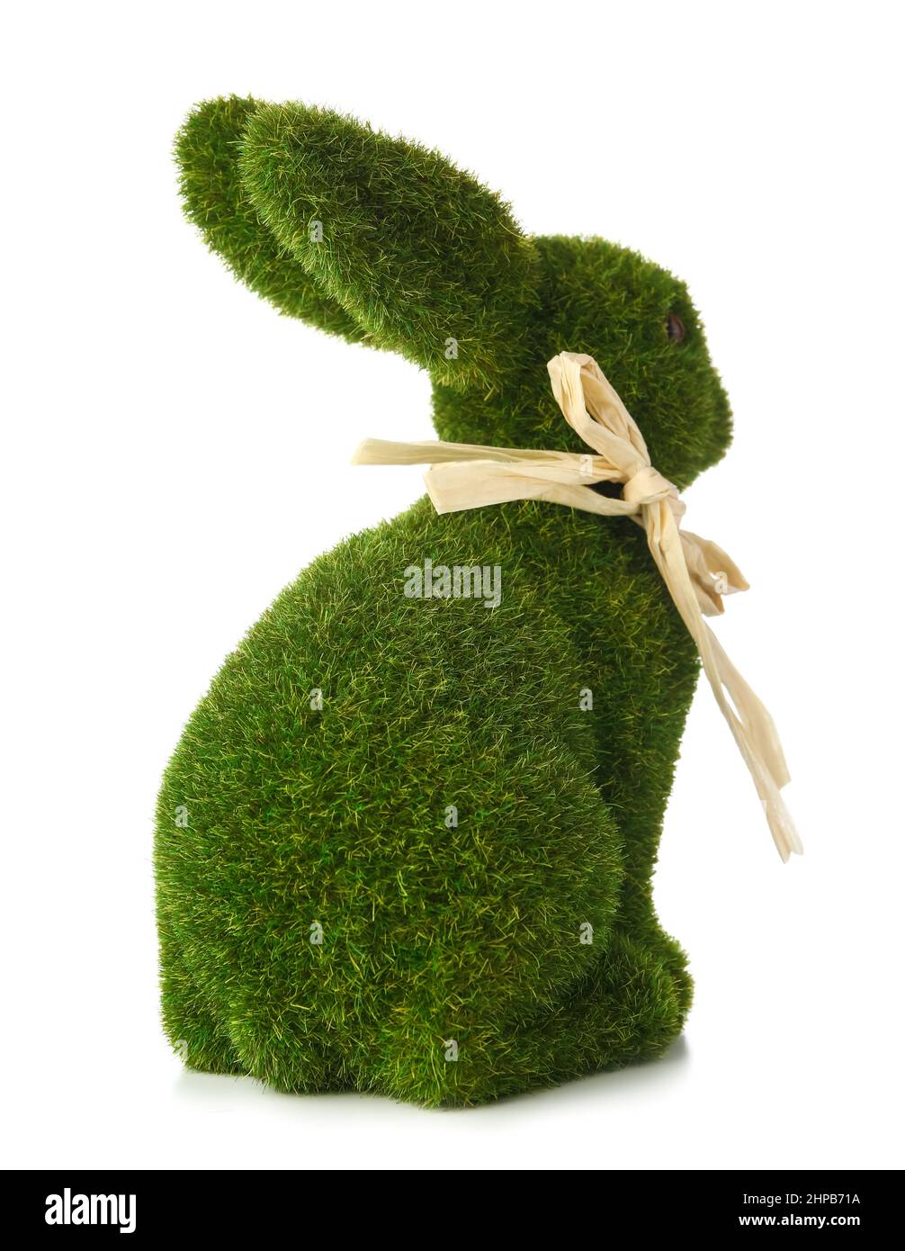 Green Easter bunny on white background Stock Photo - Alamy