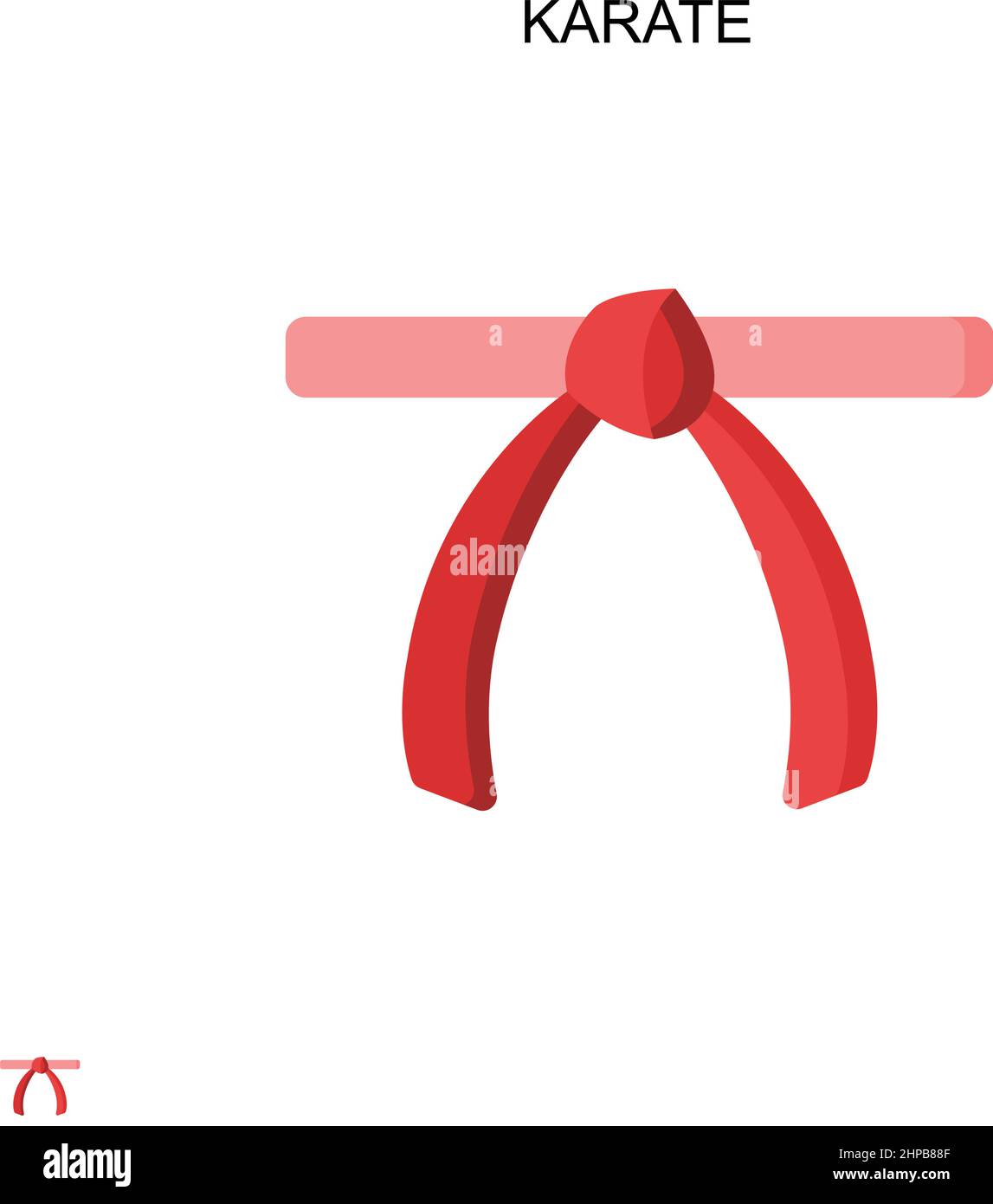 Karate Simple vector icon. Illustration symbol design template for web ...