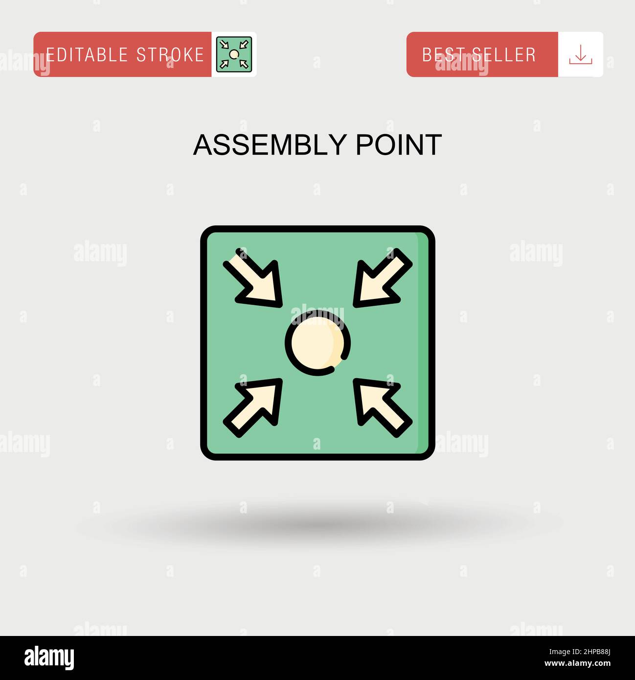 Assembly point Simple vector icon Stock Vector Image & Art - Alamy