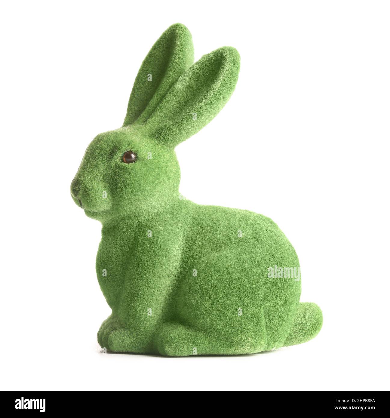 Green Easter bunny isolated on white background Stock Photo - Alamy
